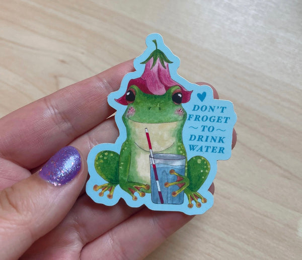 Don't Froget to Drink Water Sticker – The Curious Cactus